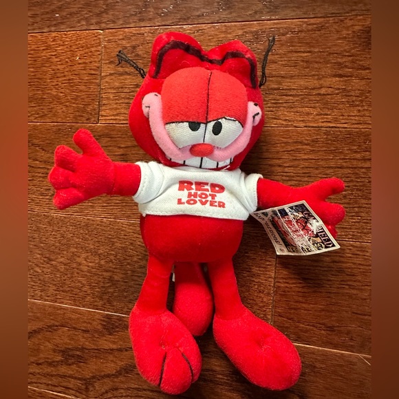 Toys | Garfield Red Hot Lover Plush Red Stuffed Animal Nanco | Poshmark
